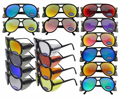 Titus Retro Aviator Safety Glasses Shooting Motorcycle Eye Protection ...