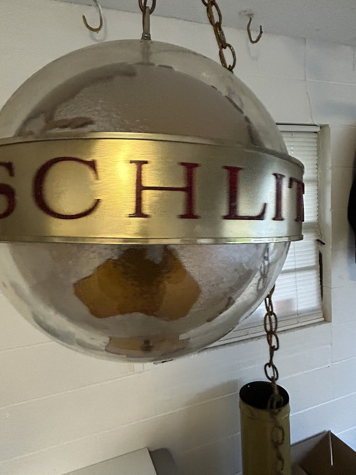 1960s Schlitz Rotating Motion Hanging Globe Lighted Beer Sign 15" RARE ...