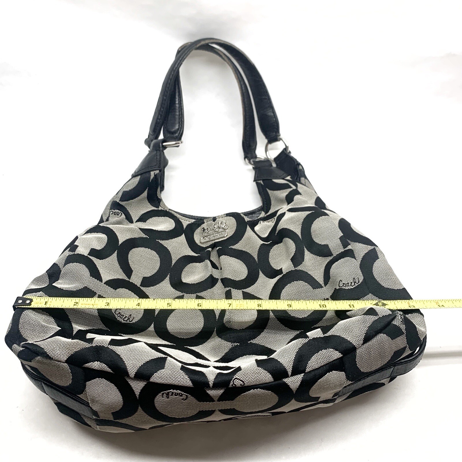 COACH MADISON OP ART SIGNATURE MAGGIE SHOULDER BAG 21… - Gem