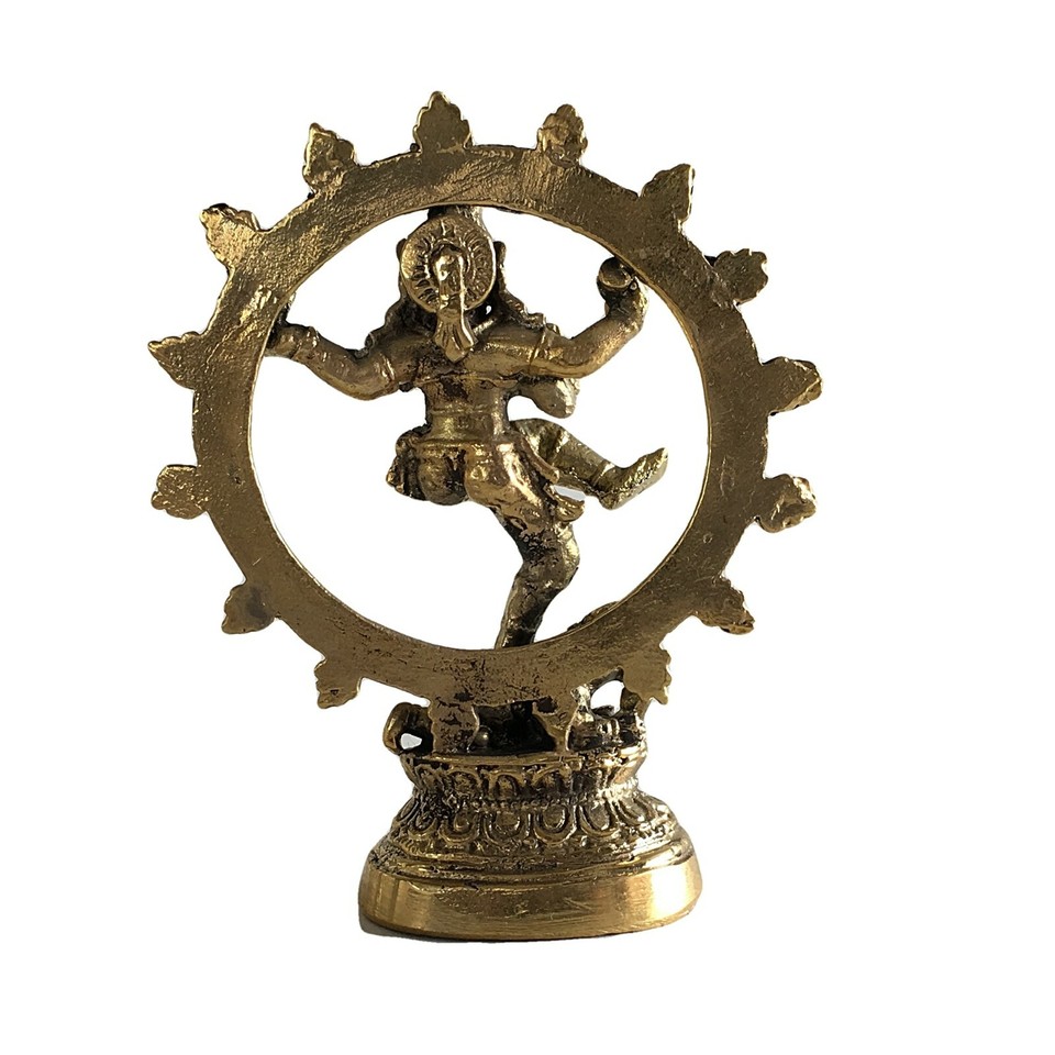 Hindu Lord Shiva Nataraja Brass Statue Idol God Circle of Fire Hinduism ...