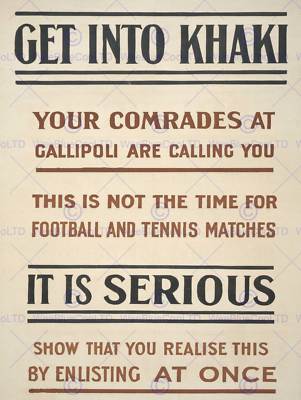 PROPAGANDA WAR WWI ENLIST RECRUIT GALLIPOLI ANZAC PATRIOTISM POSTER ...