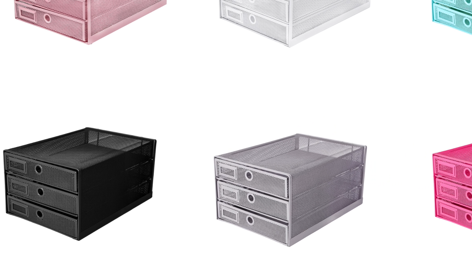 Exerz Desk Tidy Paper Sorter 3 Drawer Mesh A4 Multifunctional Desk ...