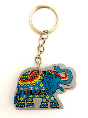 wooden Elephant Key Tag Key Chain Key Ring gift girl kids holder free ...