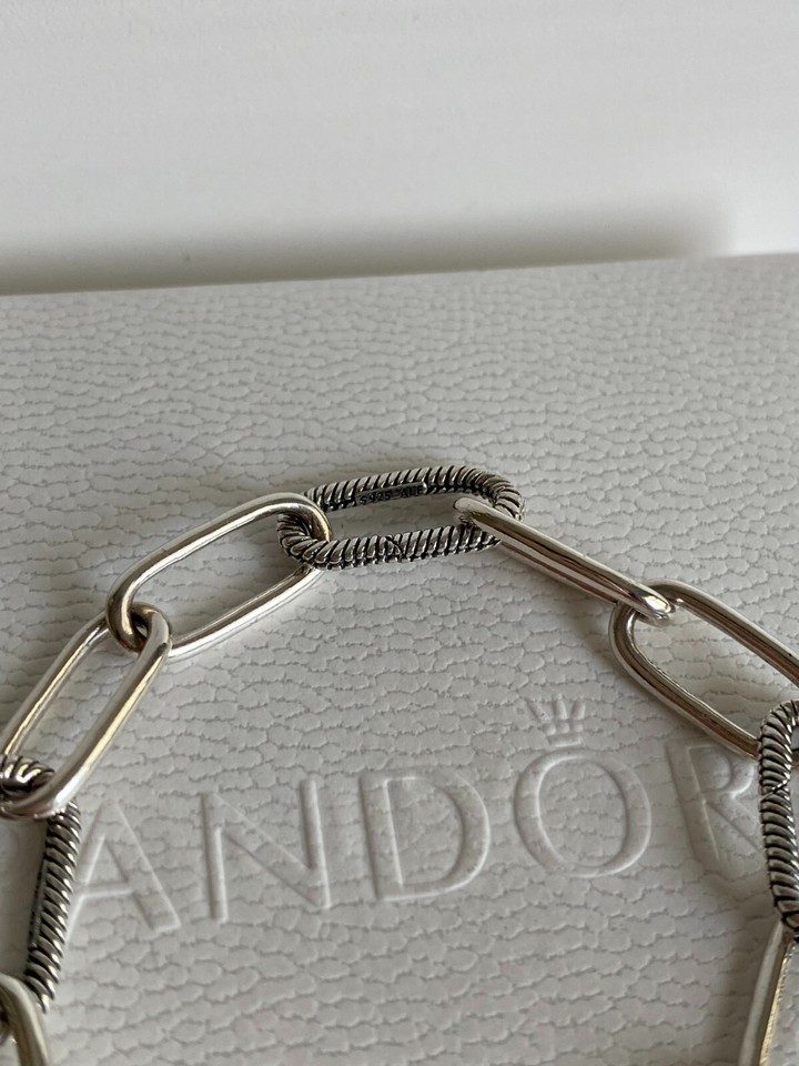 Size 6.9" PANDORA Me Link Silver Bracelet S925 ALE #598373-17.5cm w ...