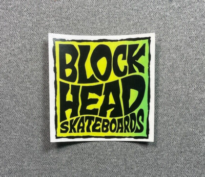 Blockhead Square Skateboard Sticker Spring Green-Green 3" | eBay
