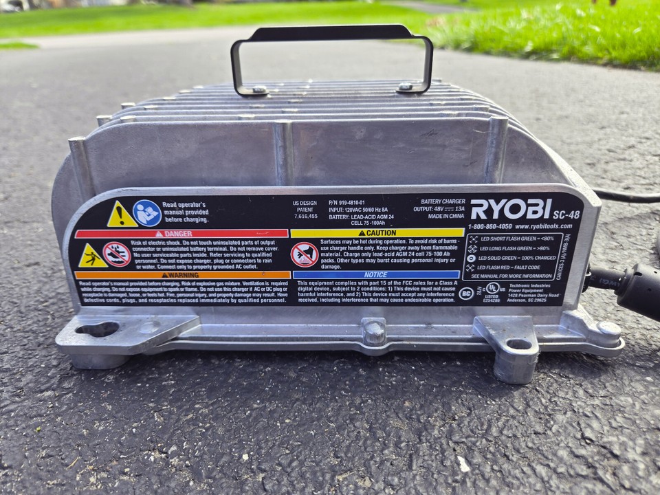Ryobi SC-48 48V Charger, P/N 919-4810-01 for RM480E Riding Mower or ...
