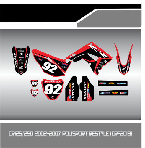 CR125/250 2002-2007 SEMI CUSTOM POLISPORT RESTYLE KIT GRAPHICS KIT | eBay
