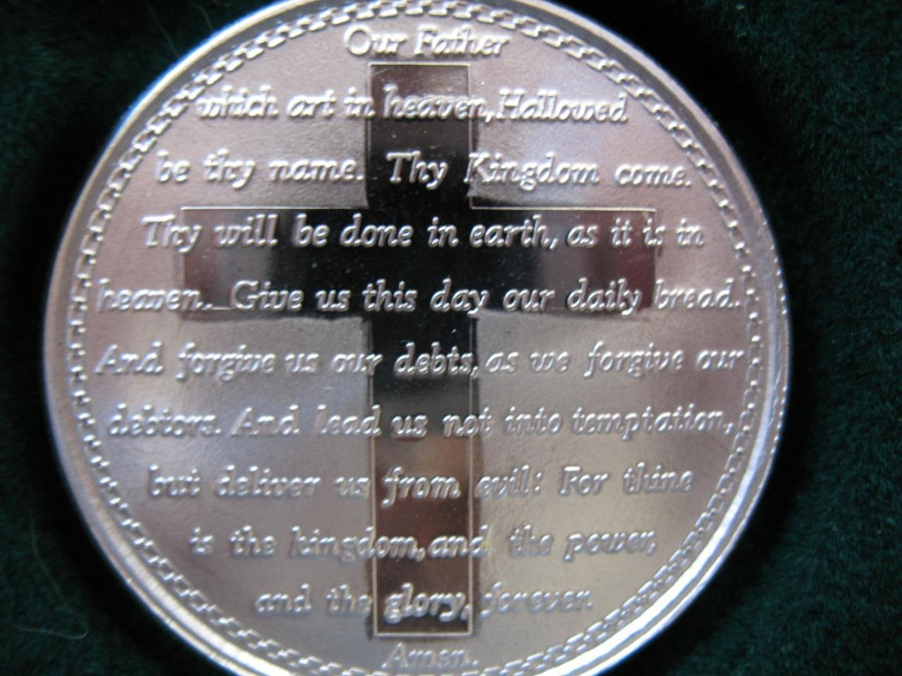 1-OZ.PURE.999 PURE SILVER THE LORDS PRAYER ENGRAVABLE NICE GIFT BOX ...