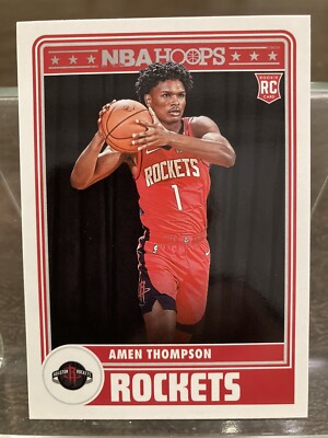 2023-24 NBA Hoops Amen Thompson RC Rookie Tribute Base #300 Rockets | eBay