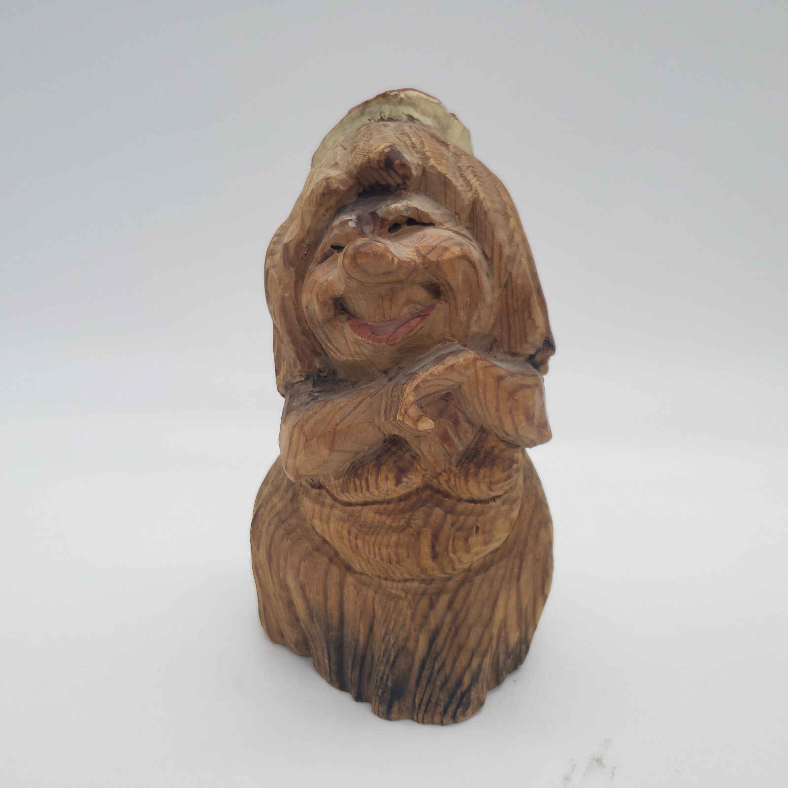 Hand Carved Troll Norwegian Old Woman Norway Wood Folk Art | eBay