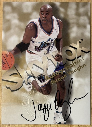 1998-99 Skybox Premium Autographics Jacque Vaughn Autograph On Card ...