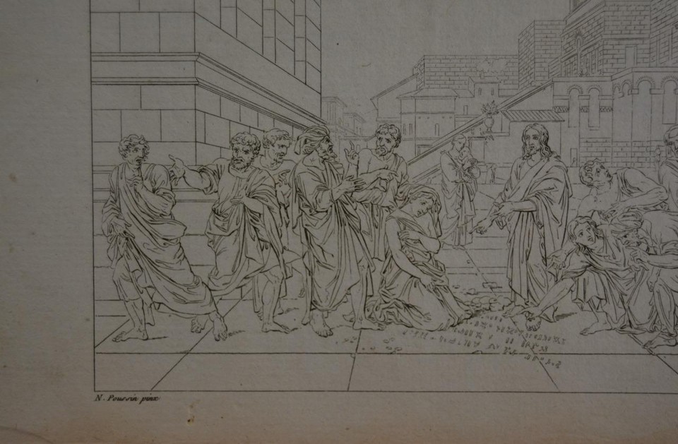 Ancient Roman Jesus Scene Art Engraving Antique 1820's Original History ...
