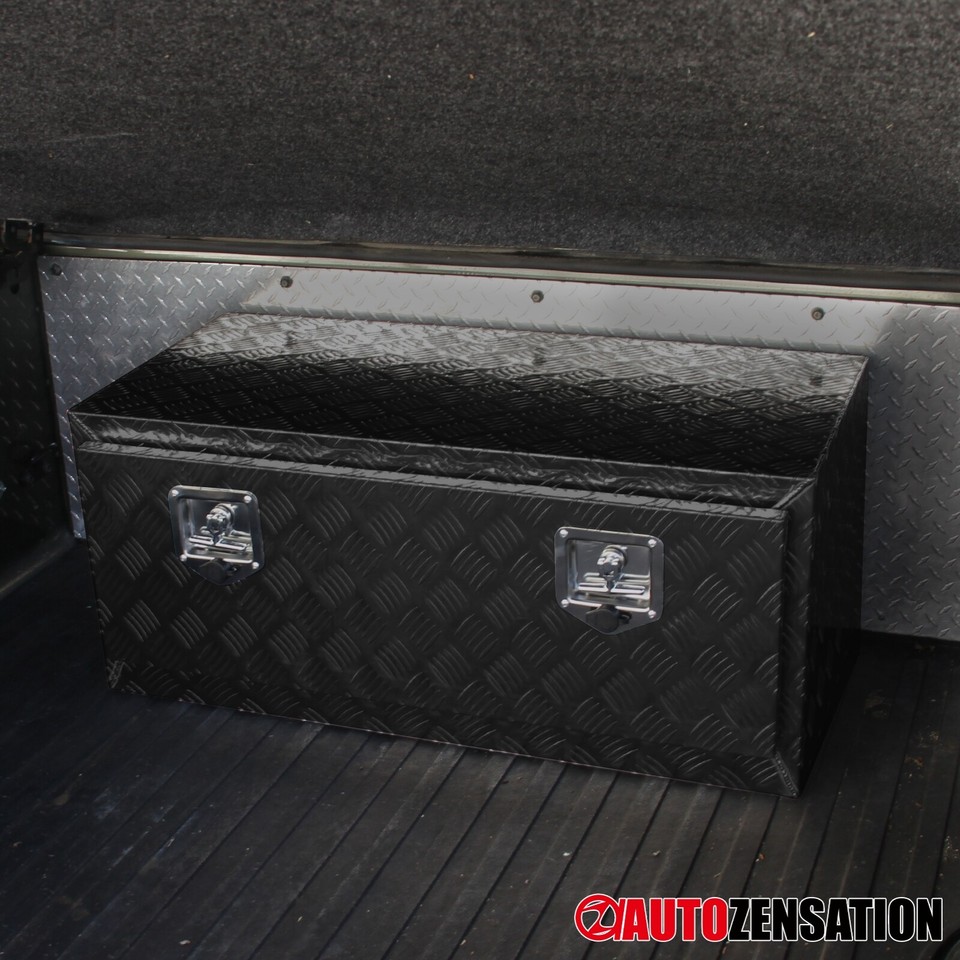 36" Heavy Duty Black Aluminum Tool Box Truck Storage Trailer Flat Bed ...