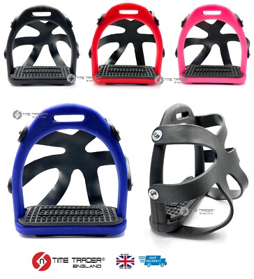 Durable Polymer Plastic Toe Cage Stirrups Equestrian Horse Lightweight ...