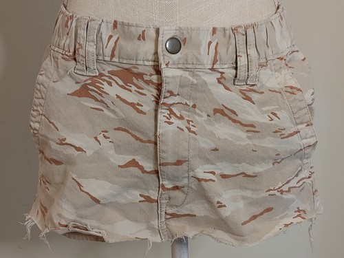 Camo Cut Off Skirt Short Mini Distressed Arizona sz 7 Camouflage | eBay