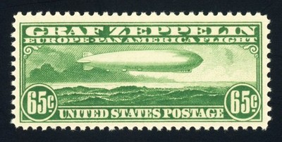 #C13, 65c Graf Zeppelin - Green, Very Fine-OG-NH, pristine gum & vivid ...