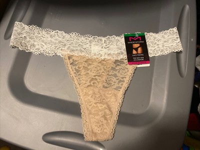 Maidenform All Lace Floral Thong Panty. Size 2xLBeige color. . | eBay