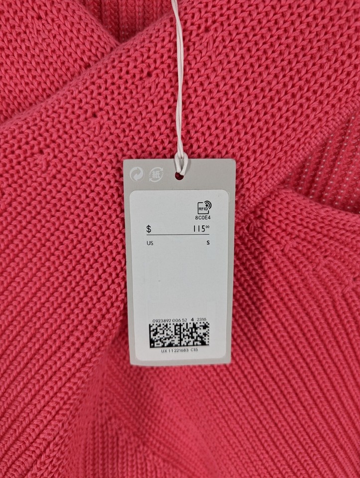 COS Pink Fisherman Knit Cross Deconstructed Sweater Sold Out Small ...
