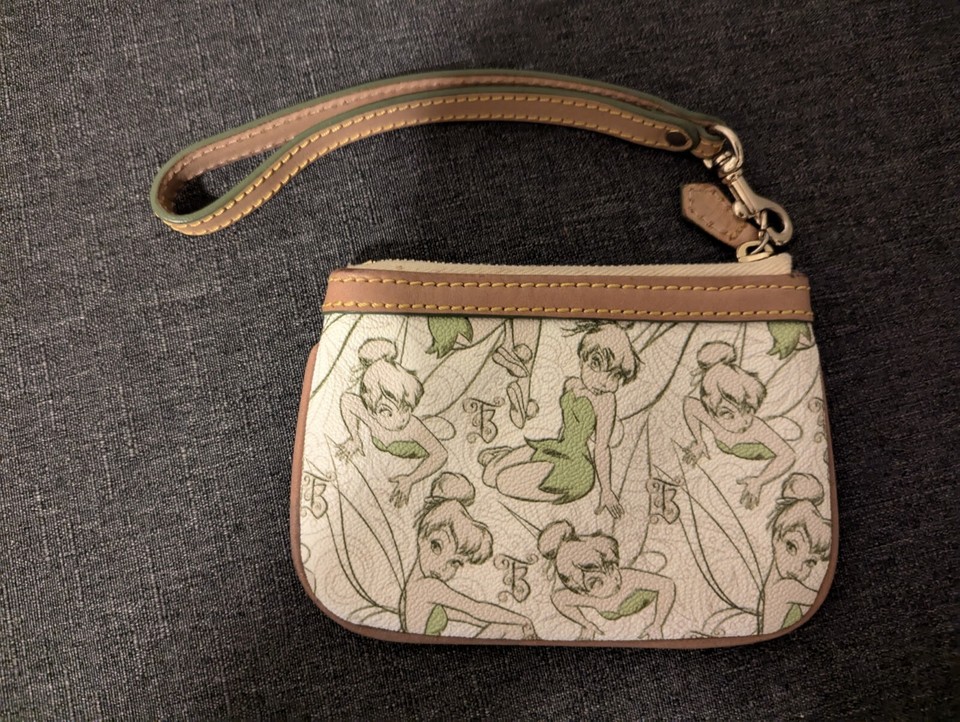 Dooney and Bourke Disney Tinkerbell coin purse wristlet w/ strap | eBay