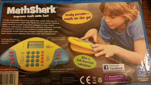 Mathshark Educational Insights Handheld Electronic Math Shark Game ...