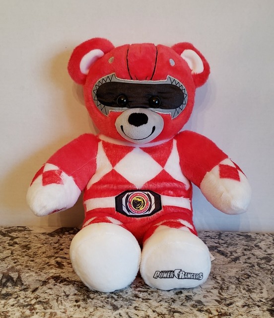 Power Rangers Build A Bear Red Power Ranger Sound Plush Stuffed Limited ...