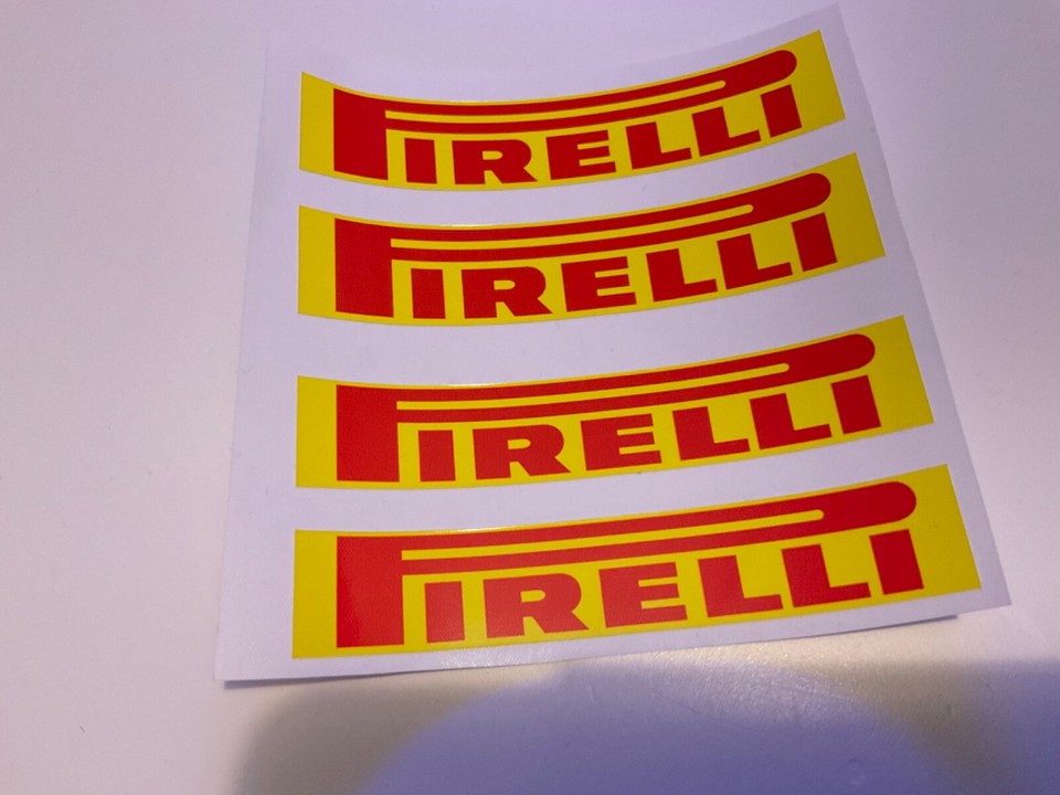 4x Pirelli Red/Yellow 110mm x 20mm trackside decals - Scalextric ...