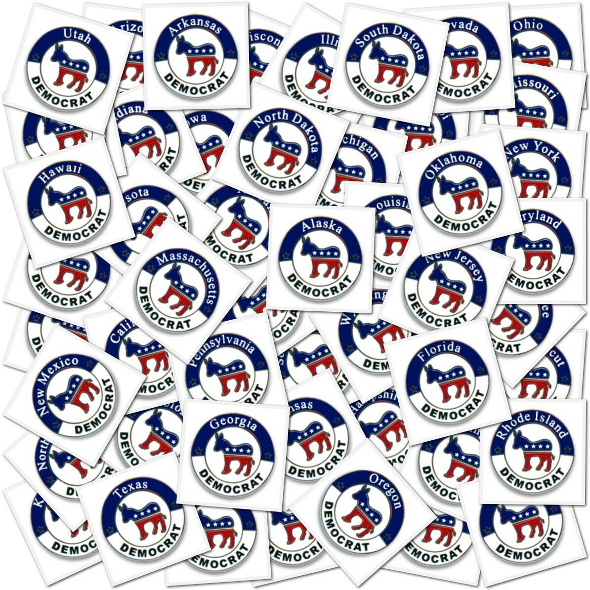 Democrat 1" Lapel Pins ["YOUR CUSTOM TEXT"] * Lot of 50 for $137 $2.74 ...