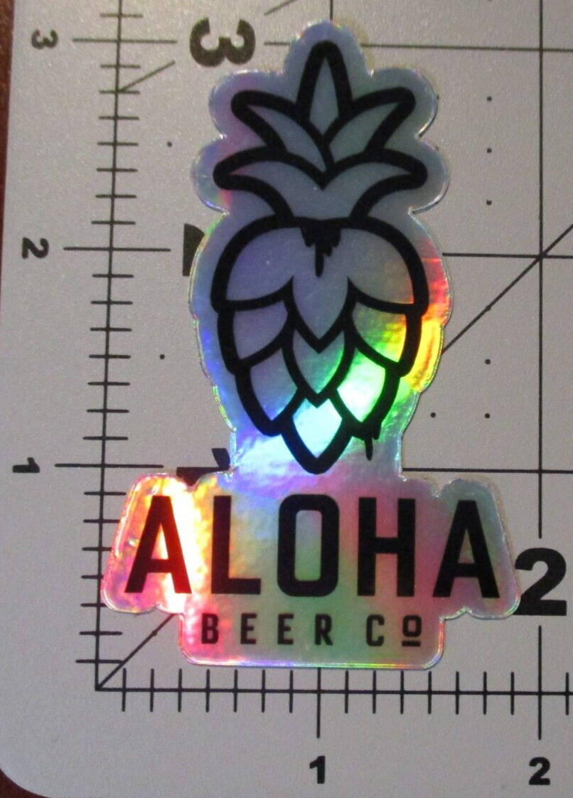 ALOHA BEER CO Hawaii honolulu hop lei holopin STICKER decal craft beer ...