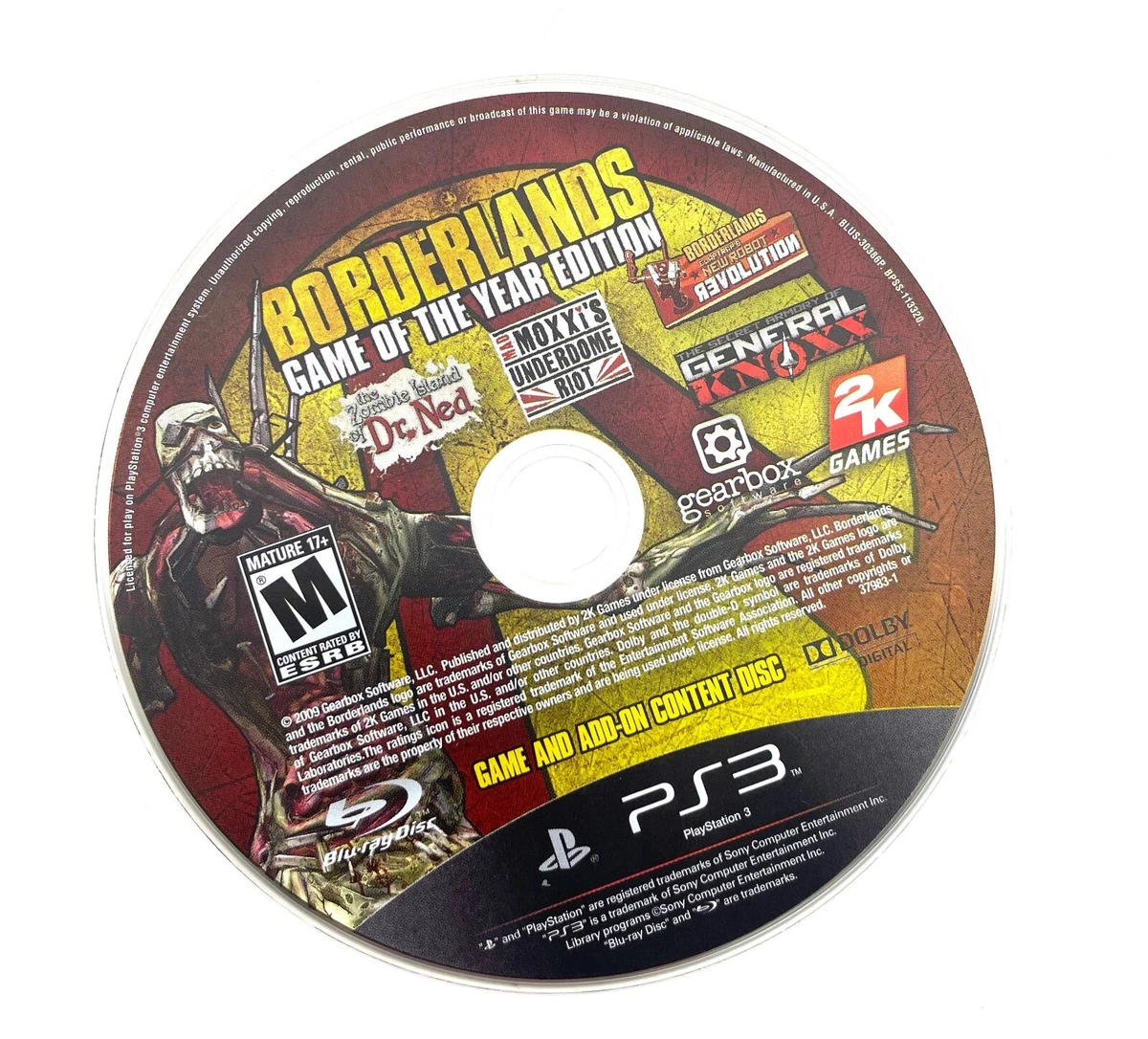 Borderlands Game Of The Year Edition Ps3