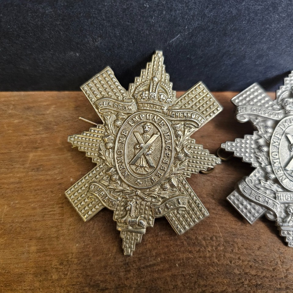 Lot of 3 Glasgow Highlanders Highland Light Infantry Scottish Cap ...