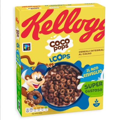 Kellogg's Coco Pops Loops Cereali Integrali al Cacao con Ferro e ...