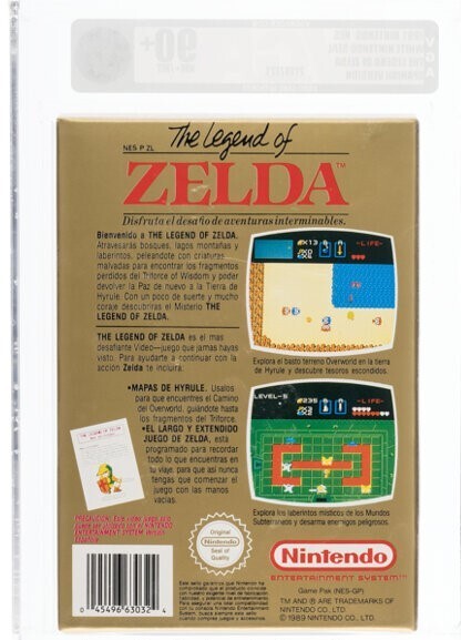 The Legend of Zelda NES Nintendo 1987 VGA 90+ NM+/MT Unopened ESP ...