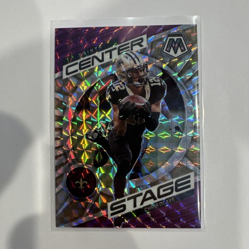 2023 Mosaic Football Chris Olave Center Stage Purple Mosaic Prizm ...