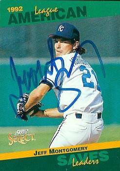 Jeff Montgomery autographed Baseball Card (Royals) 1993 Score Select ...