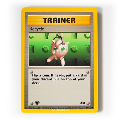 Pokemon - Recycle - 1st Edition - Non Holo - 61/62 - Fossil - Common ...