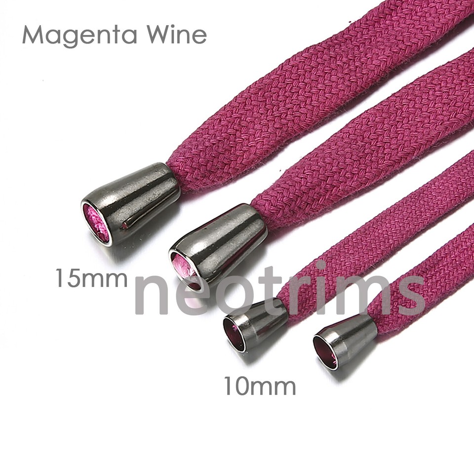 Drawstring Cord Flat Cotton Sweatshirt Hoodie String Gunmetal Toggles ...