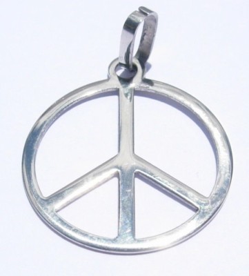Stainless Steel Peace Sign Pendant Charm | eBay