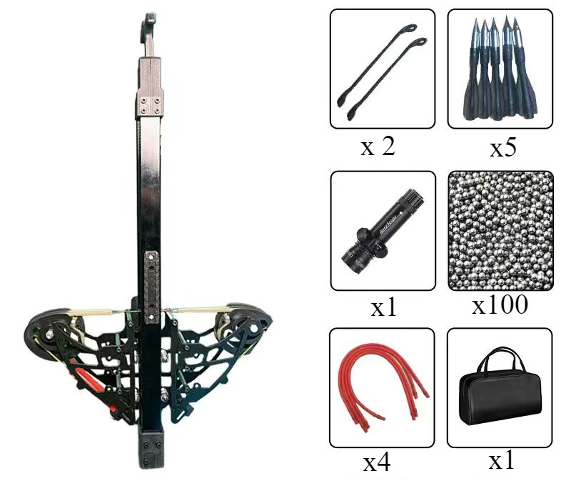 Mini Compound Bow Short Arrows Set Archery Ball Launcher Rapid w/ Balls ...