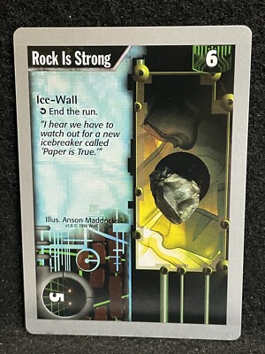 Netrunner 1996 WOTC Uncommon Ice - Rock is Strong (FREE SHIPPING) | eBay