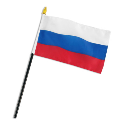 Russia Russian Flag 4"x6" Desk Set Table Stick (Super Polyester) 100D ...