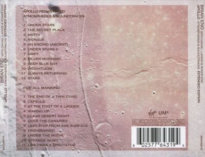 BRIAN ENO APOLLO: ATMOSPHERES & SOUNDTRACKS [EXTENDED EDITION] NEW CD ...