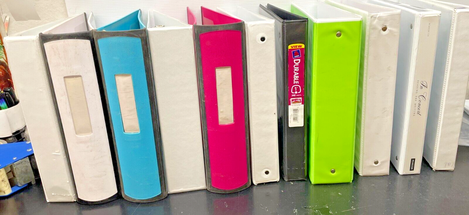 Mixed Lot of 6 Binders for $7.77 - (8-1/2 x 11 Multi-colors & sizes )RK ...