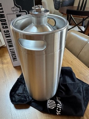 TMCRAFT 128OZ Stainless Steel Mini Keg Portable beer growler with ...