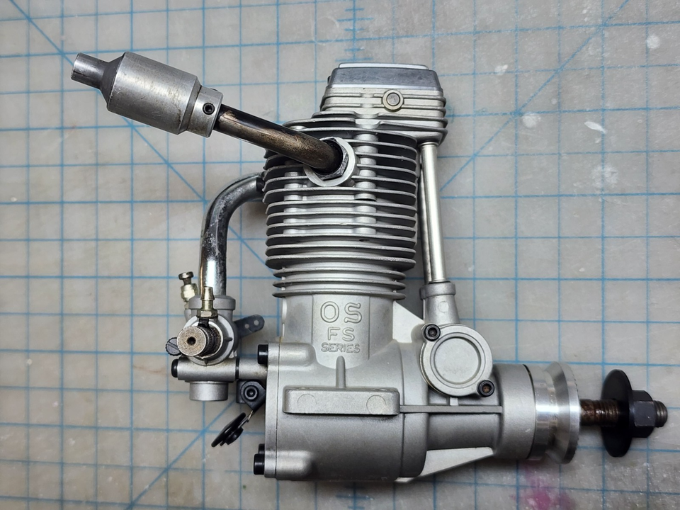 OS FS-61 (9.95 cc) 4-Stroke Engine w/ Muffler for Model Airplane—Great ...