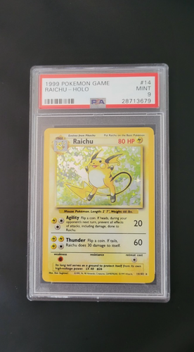 1999 POKEMON BASE SET SHADOWLESS #14 RAICHU-HOLO PSA 8 | eBay
