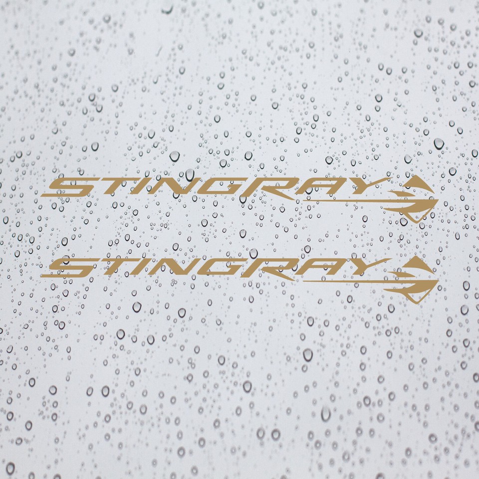Pair (2020-24) C8 Stingray Script and Logo Decal Vinyl Stickers for ...
