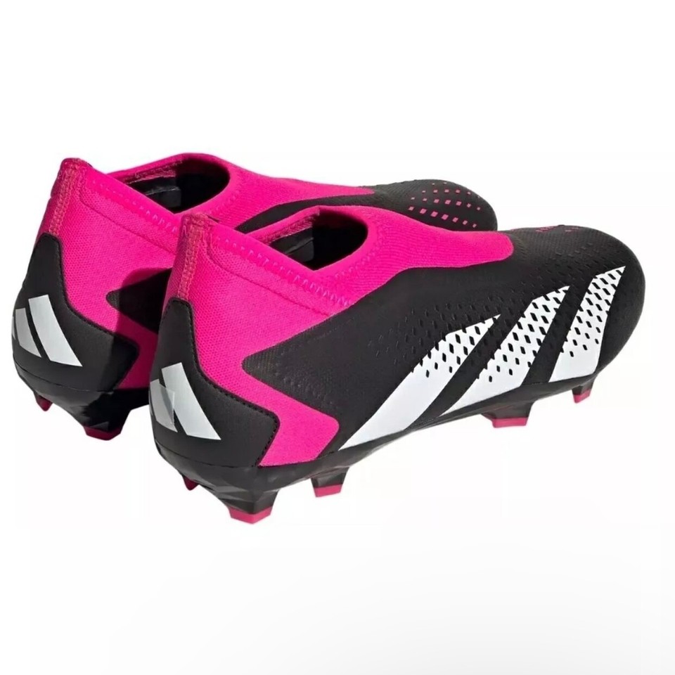 Adidas Predator Accuracy.3 Laceless Firm GW4597 Black/Pink Soccer ...