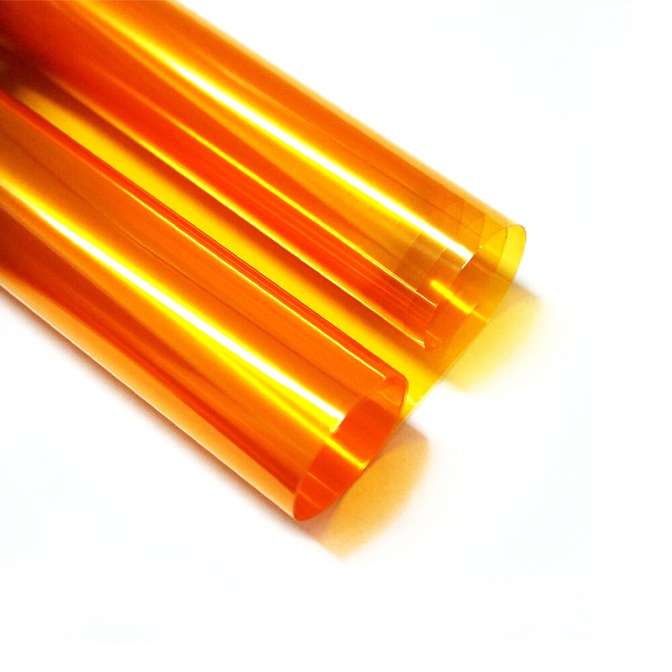 48x12 Inch Orange Vinyl Film Trim Wrap Fit Headlight taillight Fog ...