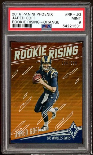 Jared Goff Rookie Card 2016 Panini Phoenix Rookie Rising Orange #RR-JG ...