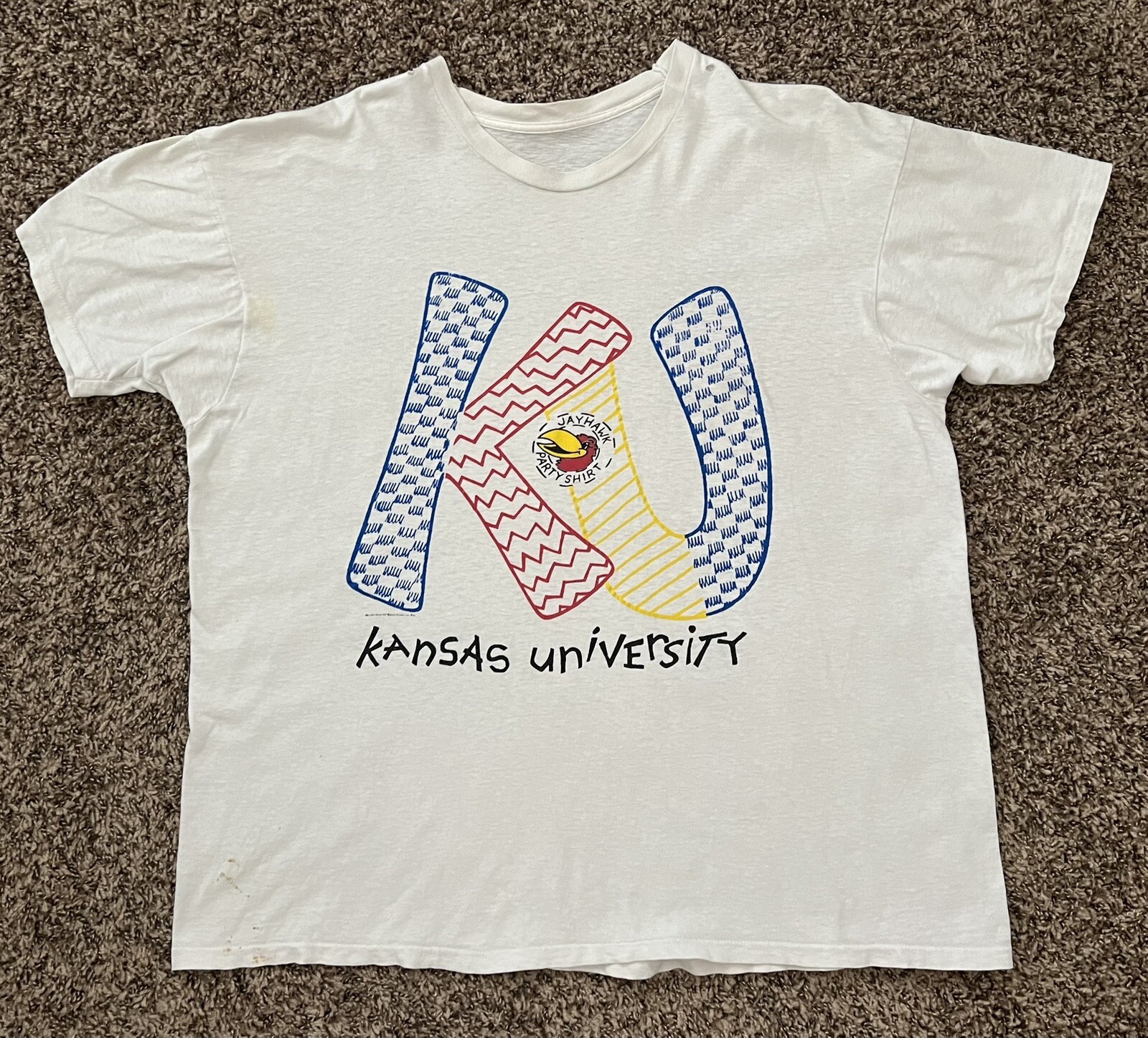 Vintage University of Kansas Jayhawk “Party Shirt” Si… - Gem